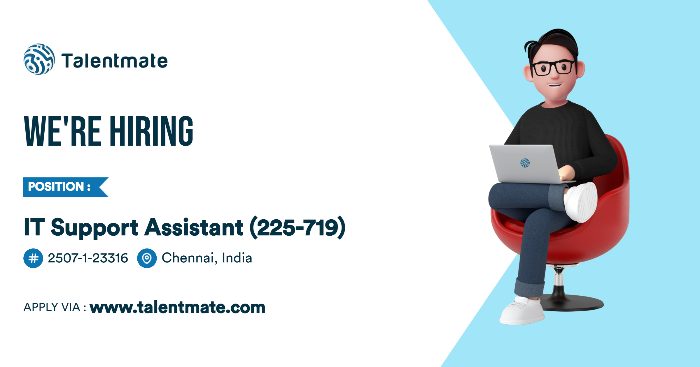IT Support Assistant (225-719) Jobs in Chennai, India
