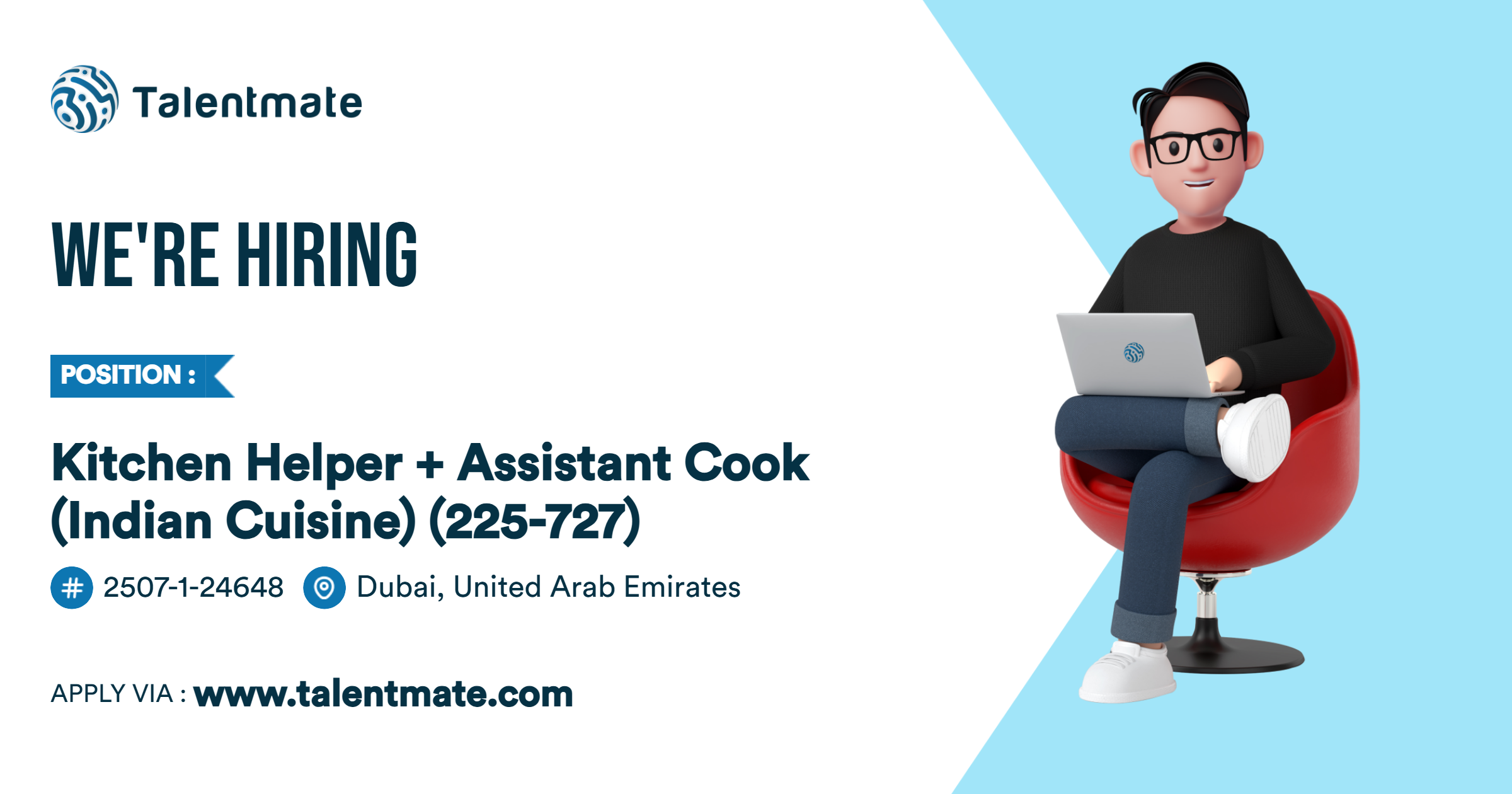 Kitchen Helper + Assistant Cook (Indian Cuisine) (225-727) Jobs in ...