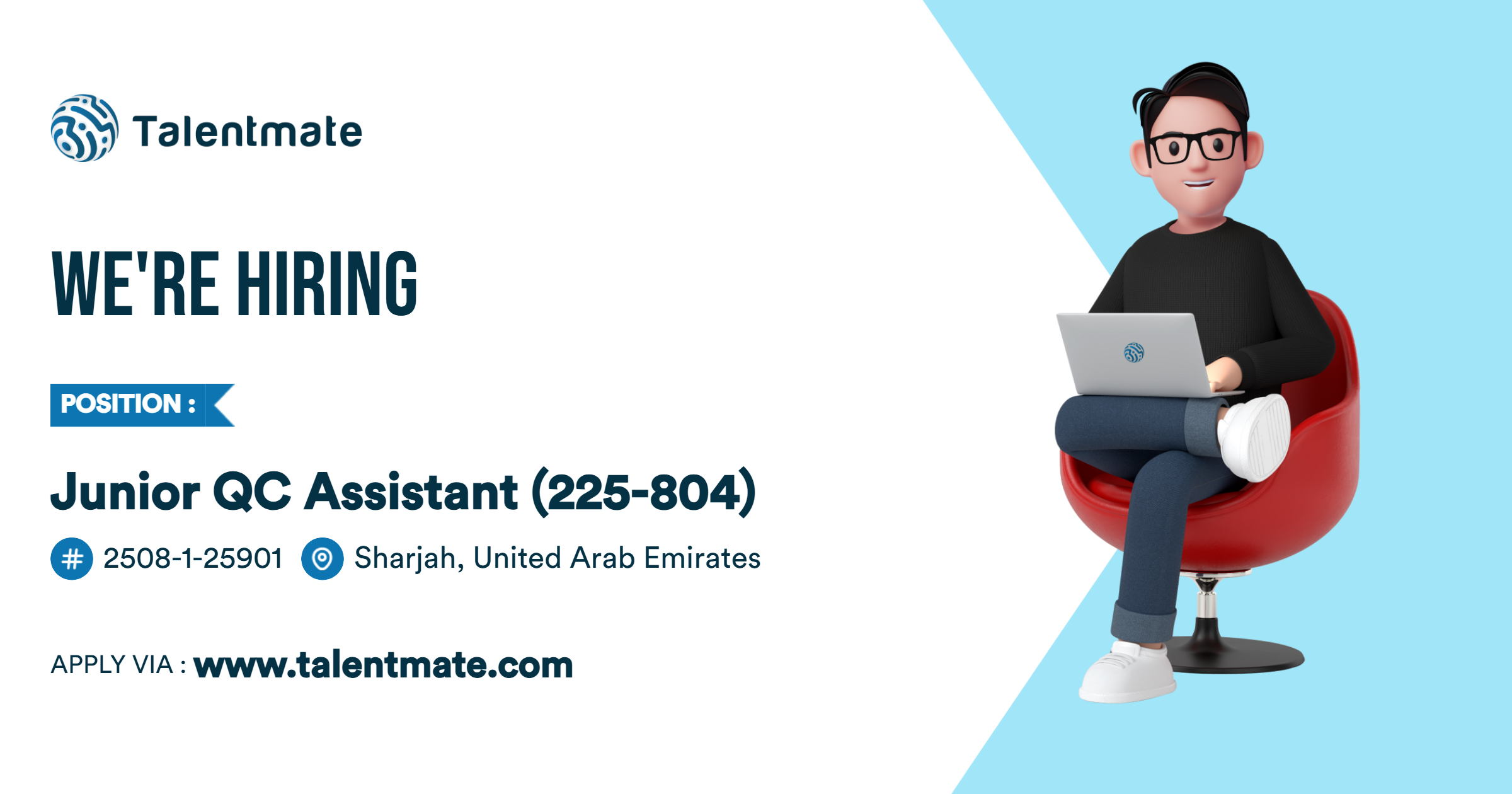 Junior QC Assistant (225-804) Jobs in Sharjah, United Arab Emirates