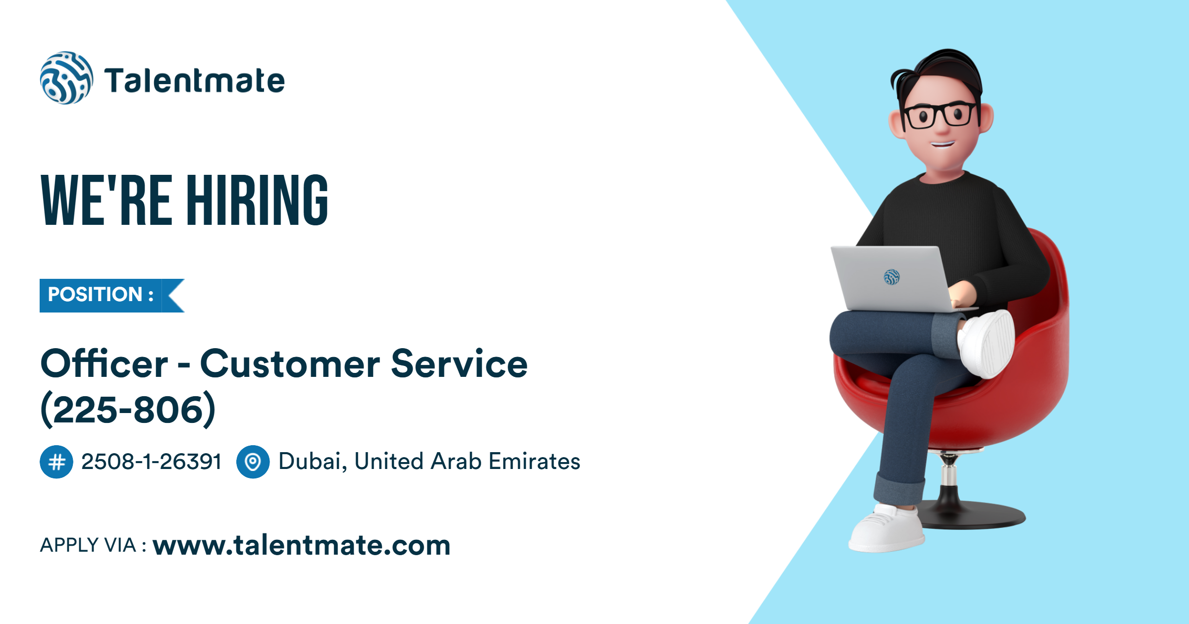 Officer - Customer Service (225-806) Jobs in Dubai, United Arab Emirates