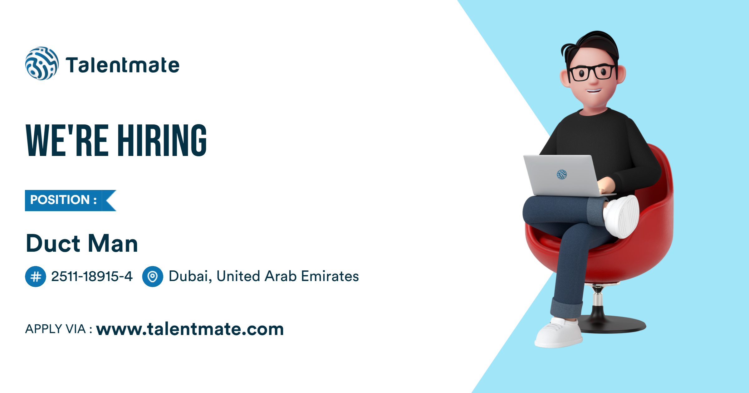 Duct man Jobs in Dubai, United Arab Emirates