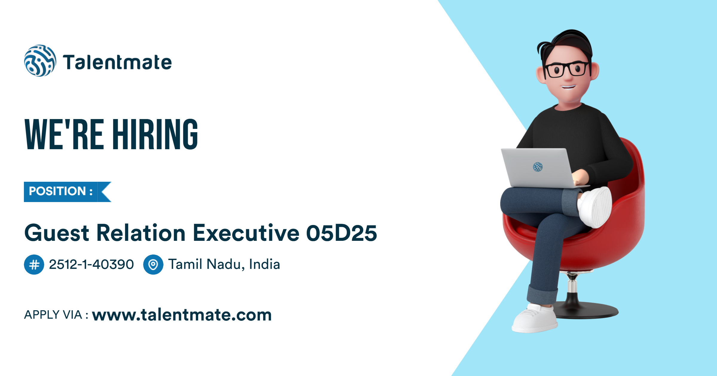 Guest Relation Executive 05D25 Jobs in Tamil Nadu, India