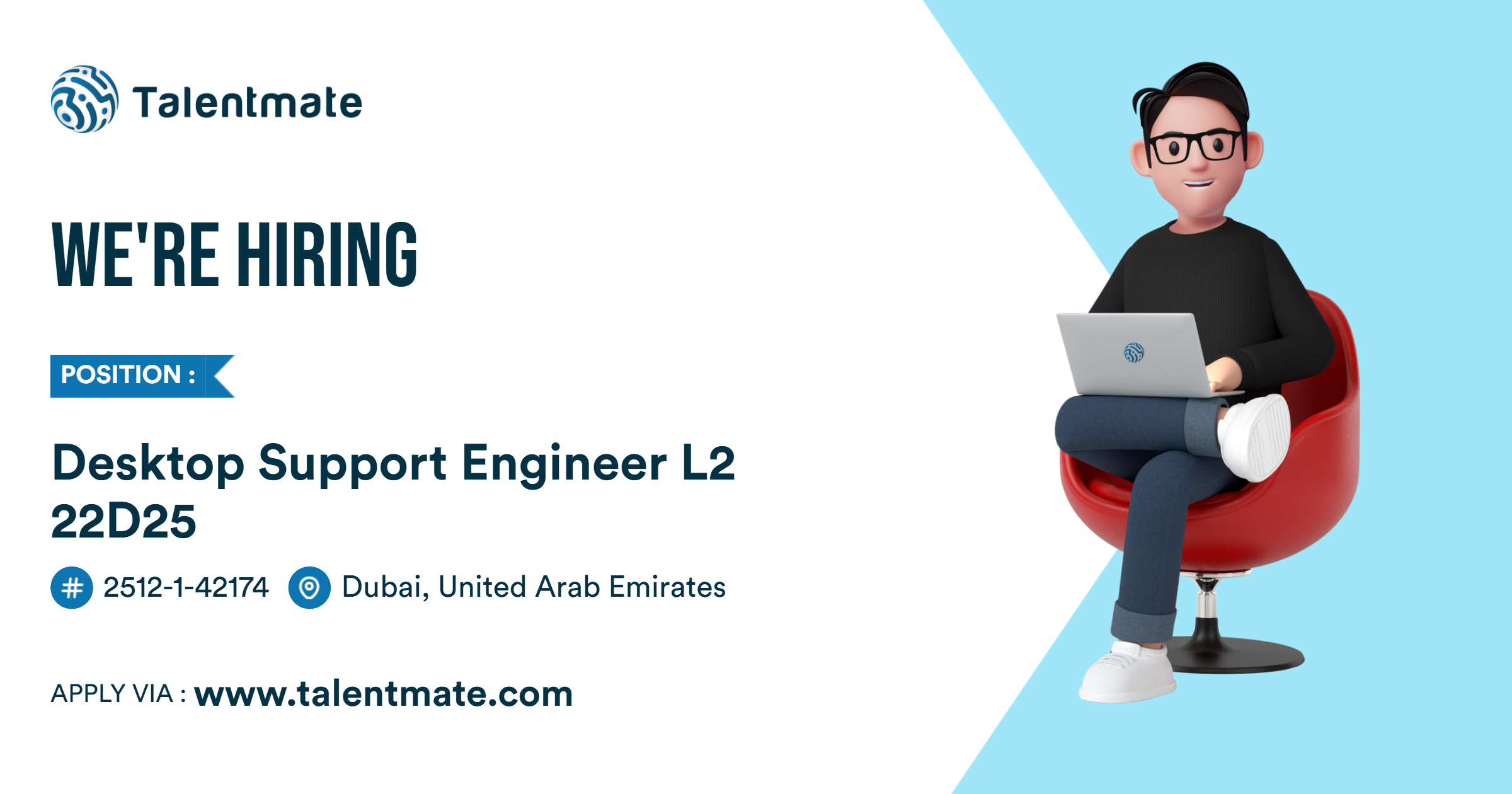 Desktop Support Engineer L2 22D25 Jobs in Dubai, United Arab Emirates