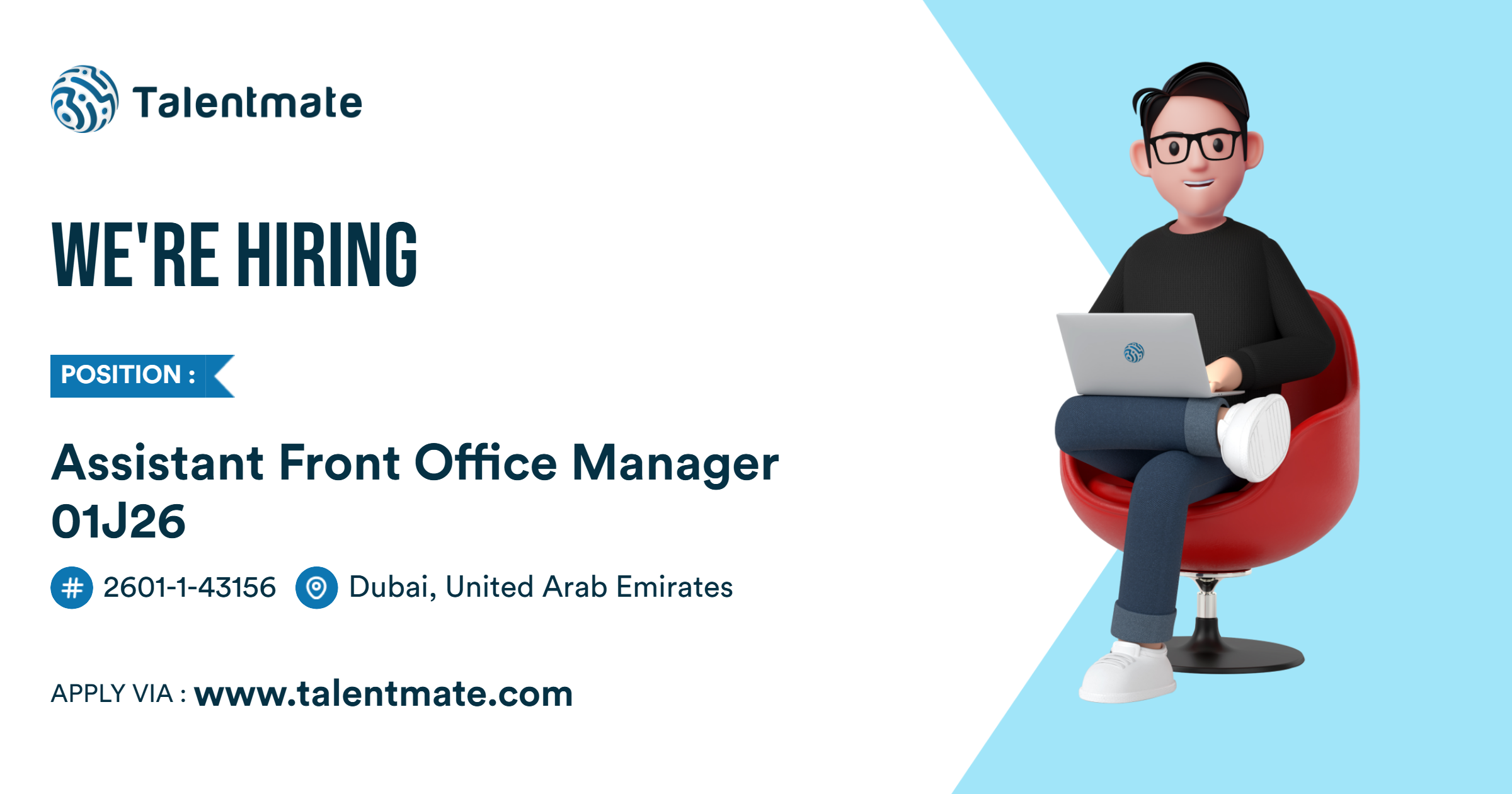 Assistant Front Office Manager 01J26 Jobs in Dubai, United Arab Emirates