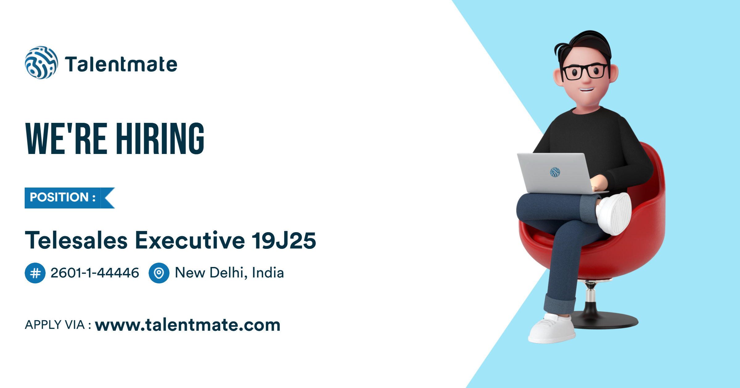 Telesales Executive 19J25 Jobs in New Delhi, India