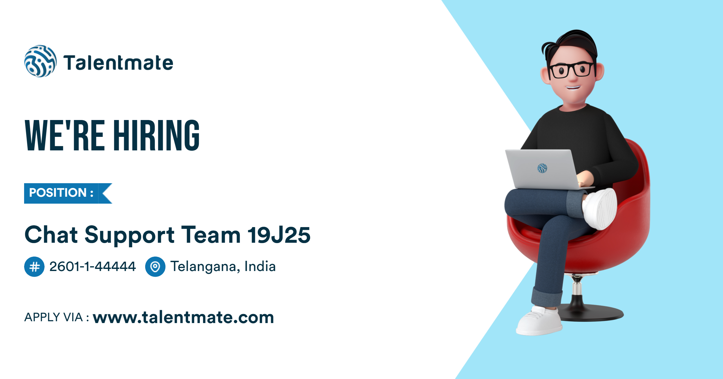 Chat Support Team 19J25 Jobs in Telangana, India