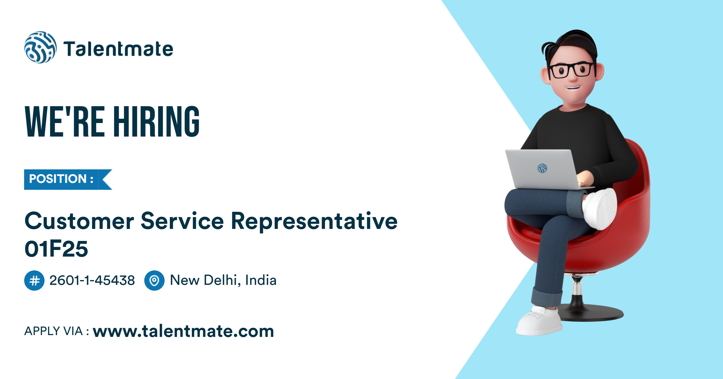 Customer Service Representative 01F25 Jobs in New Delhi, India