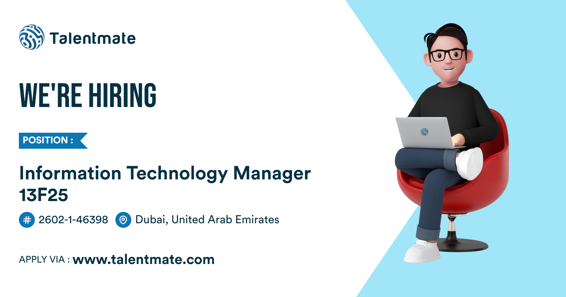 Information Technology Manager 13F25 Jobs in Dubai, United Arab Emirates
